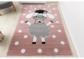 Dywany Łuszczów, Dětský kusový koberec Petit Dolly sheep pink, 160x220, růžová, dětský pokoj