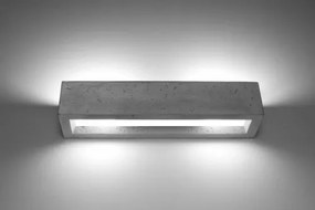 Nástěnné svítidlo SOLLUX Vega 50 E27 2x60W bez zdroje beton/sklo SL.0993