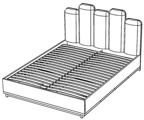 INES | dvoulůžko postel IN-05 + rošt | 160x200 cm | artisan/černá
