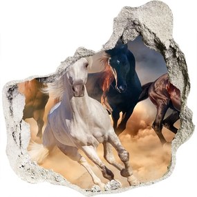 Wallmuralia Fototapeta díra na zeď 3D Koně ve cvalu 75x75 cm