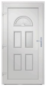 Vchodové dveře bílé 88 x 200 cm PVC,  3187911
