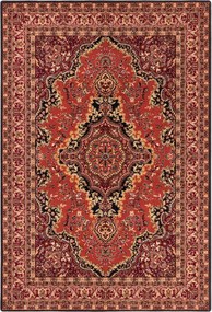Kusový koberec vlněný Agnella Isfahan Almas Černý / Červený Rozměr: 200x300 cm