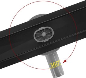 Lineární odtokový žlab Rea Neox Pro 80 cm černý