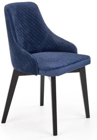 Prošívaná čalouněná židle Tmavě modrá NABIO
