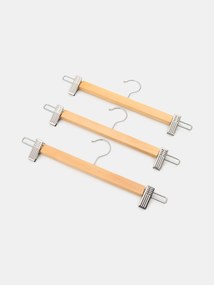 Sinsay - Dřevěná ramínka s klipsy 3 pack - béžová