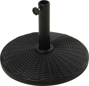 Outsunny Ocelový Podstavec pro Slunečník Ø 44,5 x 32 cm, netto váha 12,5 KG HDPE a černý cement | Aosom
