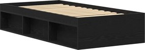 Rám postele bez matrace Dub černý 100x200 cm Dřevěné konstrukce 3329330