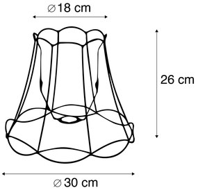 Kovový stínidlo černé 30/26 - Granny Frame