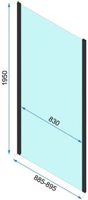 Rea Rapid Slide, sprchový kout s posuvnými dveřmi 100(dveře) x100(stěna), 6mm čiré sklo, zlatý matný profil, KPL-K5645