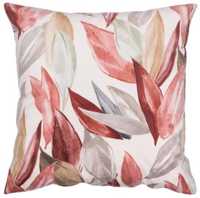 SCANquilt povlak VELVET leaves béžovocihlová 50 x 50 cm