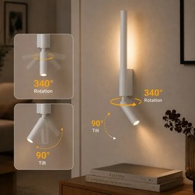 BRILAGI - LED Nástěnné bodové svítidlo VIXON LED/3W/230V + LED/5W bílá CRI 90