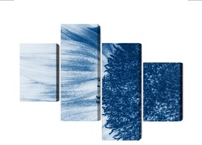 Vícedílný obraz Modrá Slunečnice V Makro Měřítku Nedostatek Nedostatek Plátno Canvas 240x150