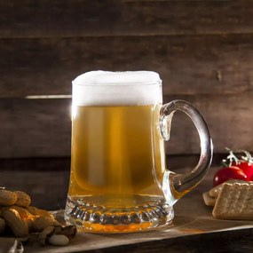 Ručně foukaný půllitr na pivo s gravírováním Tátovo pivečko 500 ml 1KS