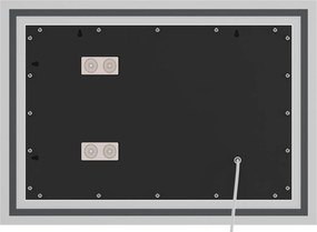 Koupelnové zrcadlo Jaffrey 50x70 s Bluetooth – čiré sklo