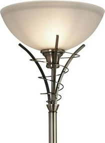 Searchlight EU5222AB Stylová stojací lampa LINEA patina, bílé sklo