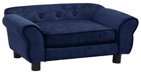 Pohovka pro psy modrá 72 x 45 x 30 cm plyš 171040