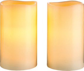 Livarno® LED svíčka z přírodního vosku, 2 ks / 4 ks (2 kusy, krémová)