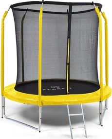 KLARFIT Jumpstarter, trampolína, Ø 2,5 m, síť max. 120 kg, skákací plocha Ø 195 cm