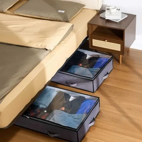 Úložný prostor pod postel s průhledným víkem, 996 × 500 × 180 mm VEVOR