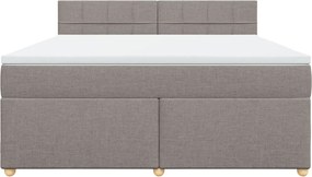 Box spring postel s matrací taupe 180x200 cm textil 3286763