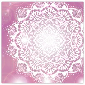 Obraz mandaly v růžovém pozadí (30x30 cm)