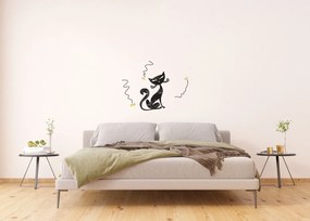 Samolepka na zeď Černá Kočka | 42.5 x 65 cm | DSM3439