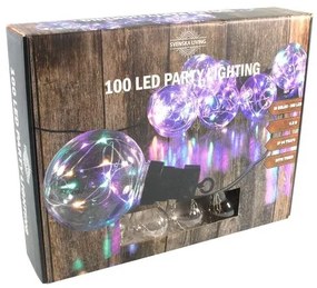 Party osvětlení 10x duhová koule s časovačem 100LED 4,5m