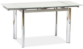 Jídelní stůl Inga, bílá / stříbrná