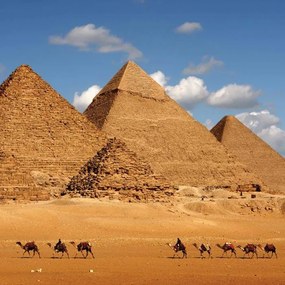 Třídílná vliesová fototapeta Egyptské pyramidy, rozměr 225x250cm, MS-3-0051