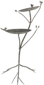Kovové pítko pro ptáčky se 2 miskami Pimpelmees – 38x43x78 cm
