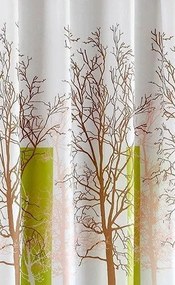 Aqualine Aqualine, Sprchový závěs 180x180cm, polyester, bílá/zelená, strom, ZP009/180