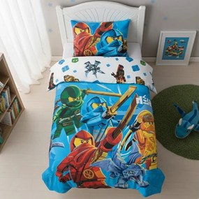 Bavlněné ložní povlečení LEGO Ninjago - motiv Společně povstaneme - 100% bavlna Renforcé - 70x90 cm + 140x200 cm