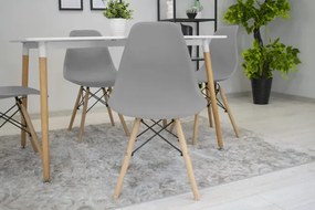 Set jídelních židlí OSAKA šedé (hnědé nohy) 4ks