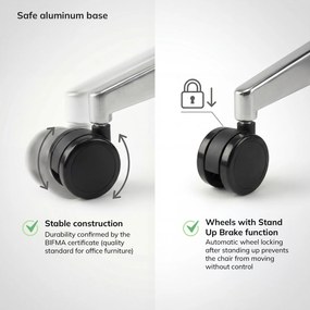 Ergonomická kancelářská židle černá se síťovinou VECTOR