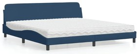 Postel s matrací Dover modrá 200 x 200 cm textil 3208470