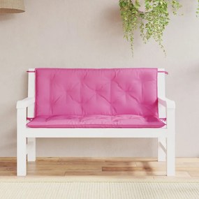 Podušky na zahradní lavici 2 ks růžové 120 x 50 x 7 cm textil - Default Title