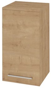 Mereo Mereo, Bino koupelnová skříňka horní, 63 cm, pravá, bílá, bílá/dub, CN626