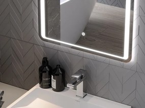 Mexen Zusa, LED koupelnové zrcadlo s podsvícením 80x60 cm, 6000K, ochrana proti zamlžování, 9808-080-060-611-00