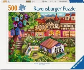 RAVENSBURGER Puzzle Tržní městečko / 500 dílků