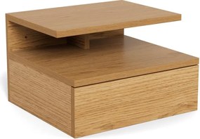 ACTONA Nástěnný noční stolek ASHLAN matný dub 35x32 cm