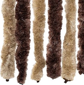 Závěs proti hmyzu béžový a světle hnědý 90 x 220 cm Chenille 240571