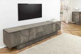Designový TV stolek Movement 200 cm šedé dymové mango