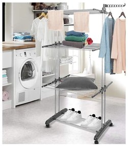Sušák Supplies mobilní na prádlo v šedé barvě
