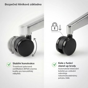 Ergonomická kancelářská židle tmavě šedá VECTOR