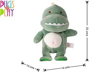Dinosaurus Max zelený / Interaktivní plyšová hračka / chodí a mluví /