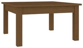 Konferenční stolek medově hnědý 55x55x30 cm masivní borovice - Default Title