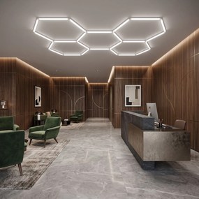 Toolight Toolight, LED stropní svítidlo HEXAGON 5 modulů, JNH051-H, bílá, OSW-56243