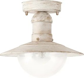 Brilagi - Venkovní stropní svítidlo MOLDE 1xE27/60W IP44 bílá/patina
