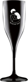 Personalizovaná nerozbitná prosecco sklenice - pár v objetí