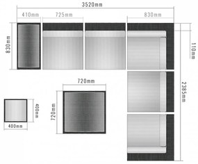 DEOKORK Ratanová variabilní sestava SEVILLA  pro 6 osob (antracit)